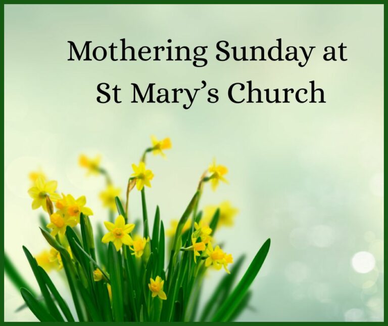 30th March 2025 at 10.30am – Mothering Sunday – Eucharist – St Marys ...